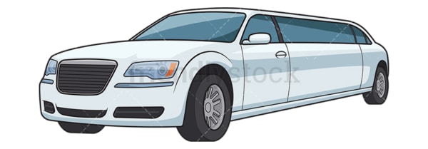 Long Limousine Cartoon Vector Clipart - FriendlyStock