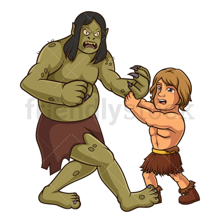 Beowulf And Grendel Clipart Vector Collection - FriendlyStock