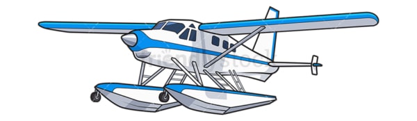 Float Plane Cartoon Vector Clipart - FriendlyStock