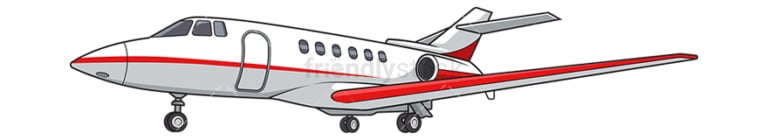Private Jet Cartoon Vector Clipart - FriendlyStock