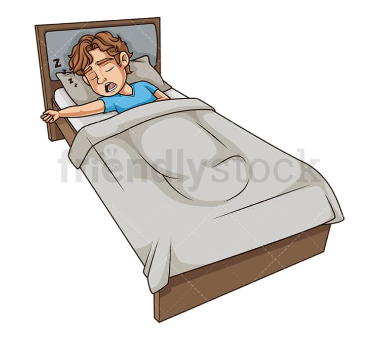 Old Man Sleeping Cartoon Clipart Vector - FriendlyStock