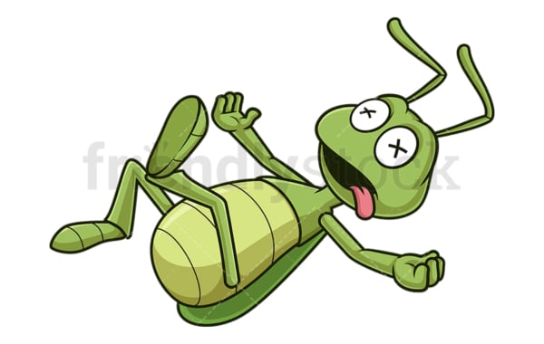 Dead Cricket Cartoon Clipart Vector - FriendlyStock