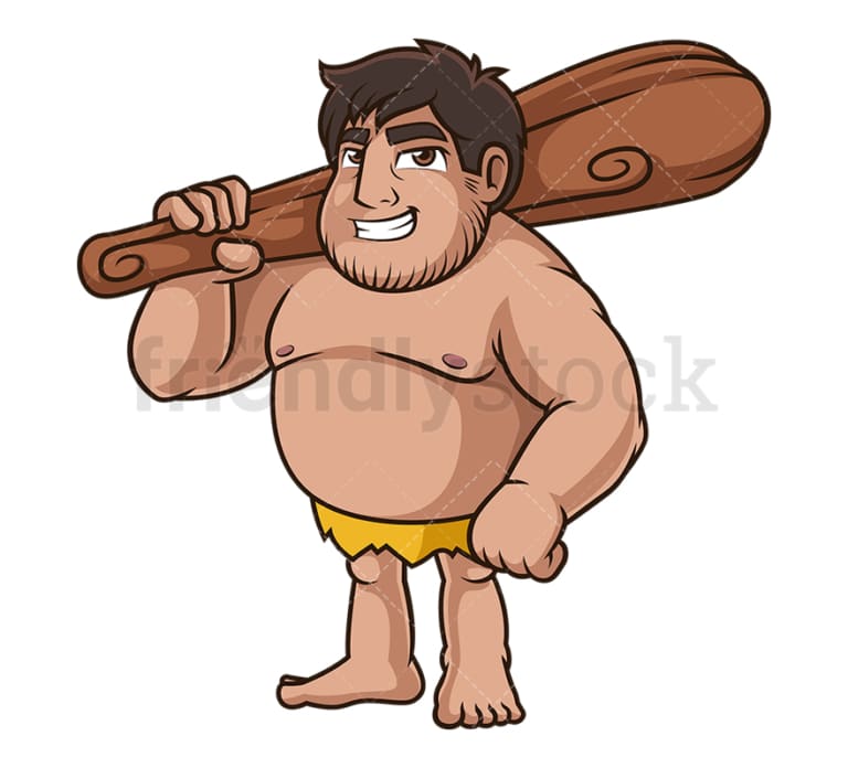 Primeval Cavemen Clipart Vector Collection - FriendlyStock