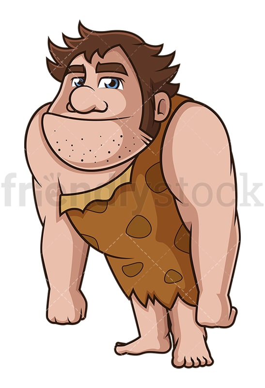 Primitive Human Cartoon Clipart Vector - FriendlyStock