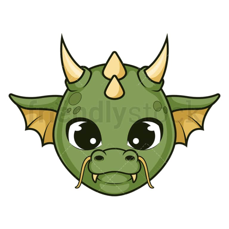 Dragon Head Cartoon Clipart Vector - FriendlyStock