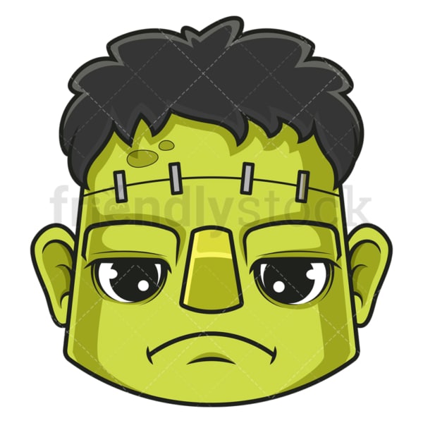 Frankenstein Head Cartoon Clipart Vector - FriendlyStock