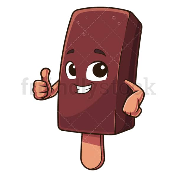 Ice Pop Thumbs Up Cartoon Clipart Vector - FriendlyStock