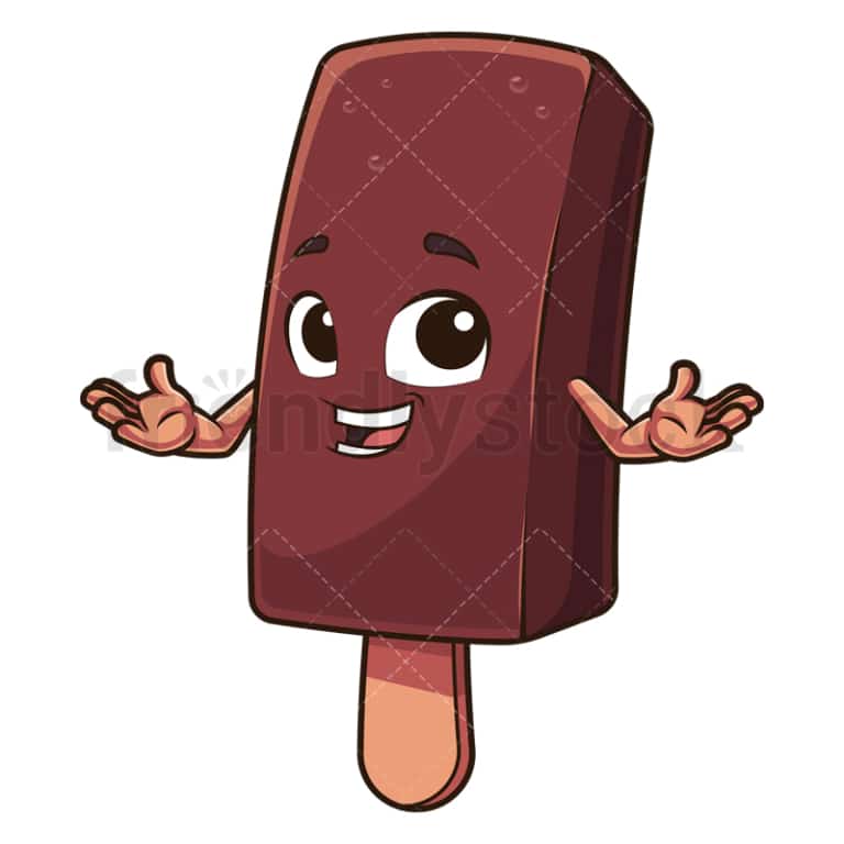 Ice Pop With Arms Wide Open Cartoon Clipart Vector - FriendlyStock