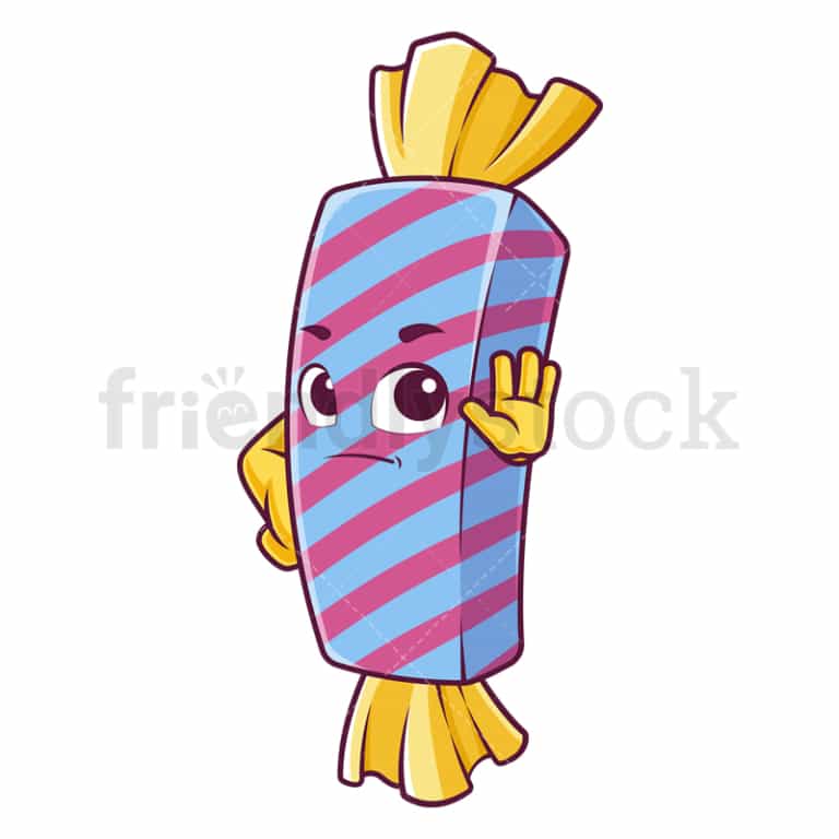 Angry Candy Stop Cartoon Clipart Vector - FriendlyStock