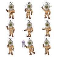 Deep Sea Diver Clipart Vector Collection FriendlyStock