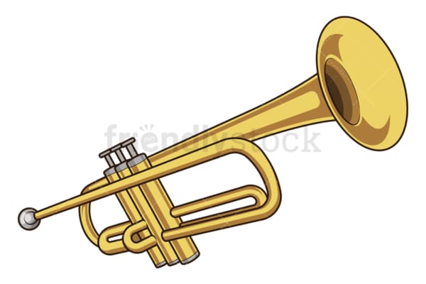 Realistic Trumpet Cartoon Vector Clipart - FriendlyStock
