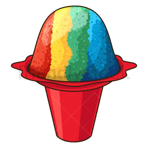 Hawaiian Shave Ice Cartoon Vector Clipart - FriendlyStock