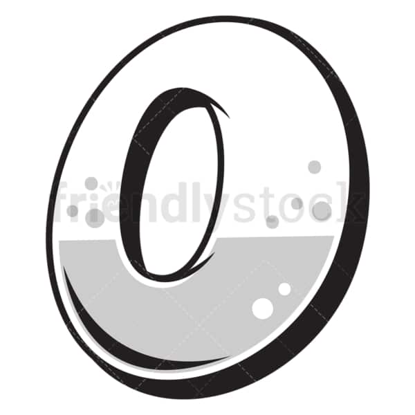 Graffiti Letter O Cartoon Vector Clipart - FriendlyStock