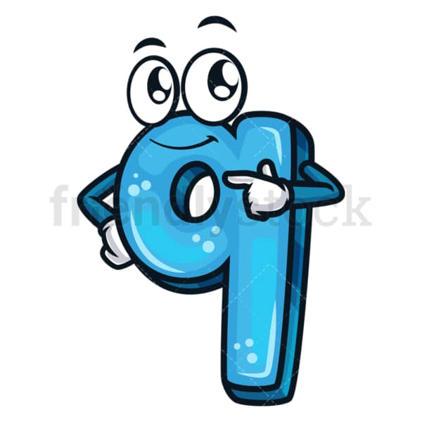 Lowercase Letter Q Cartoon Vector Clipart - FriendlyStock