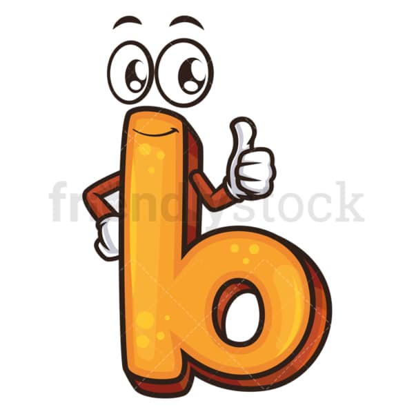 Lowercase Letter B Cartoon Vector Clipart - FriendlyStock