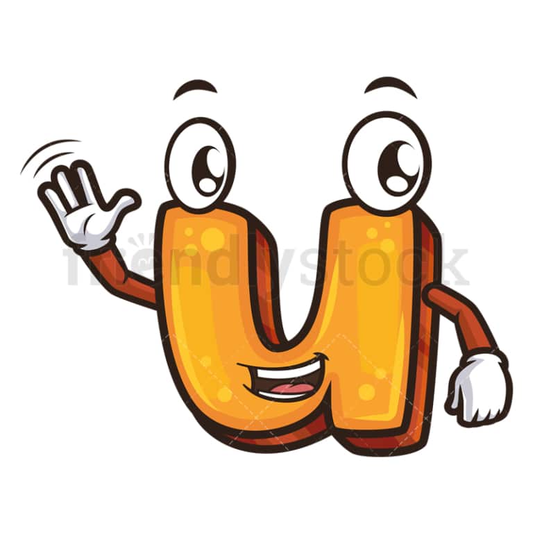 Lowercase Letter U Cartoon Vector Clipart - FriendlyStock