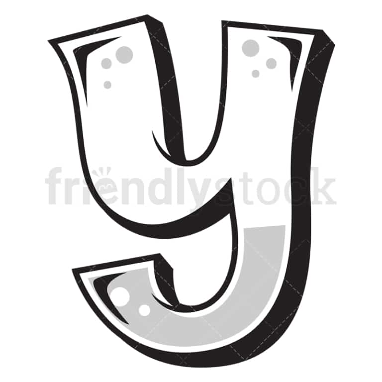 Graffiti Letter Y Cartoon Vector Clipart - FriendlyStock