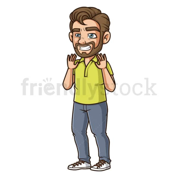 Disgusted Guy Cartoon Clipart Vector - FriendlyStock