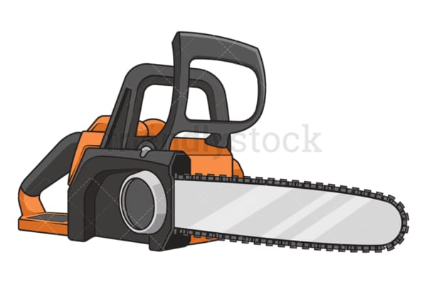 Realistic Chainsaw Cartoon Vector Clipart - FriendlyStock