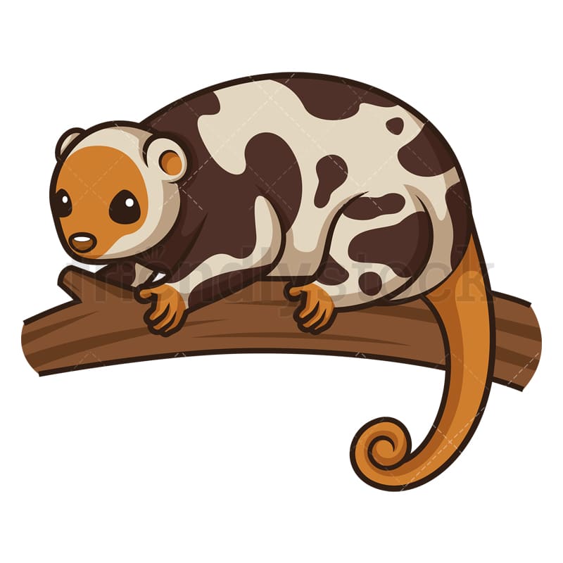 Chibi Kawaii Black-Spotted Cuscus Cartoon Clipart Vector - FriendlyStock