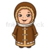 Eskimo Baby Cartoon Clipart Vector - FriendlyStock