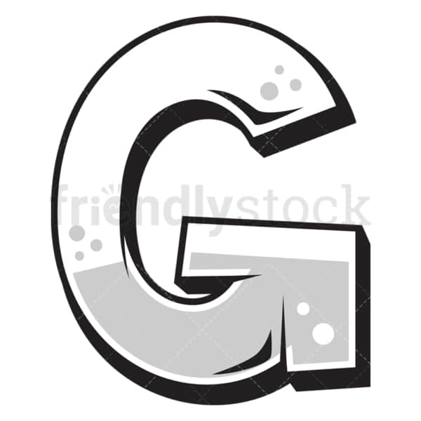 Graffiti Letter G Cartoon Vector Clipart - FriendlyStock