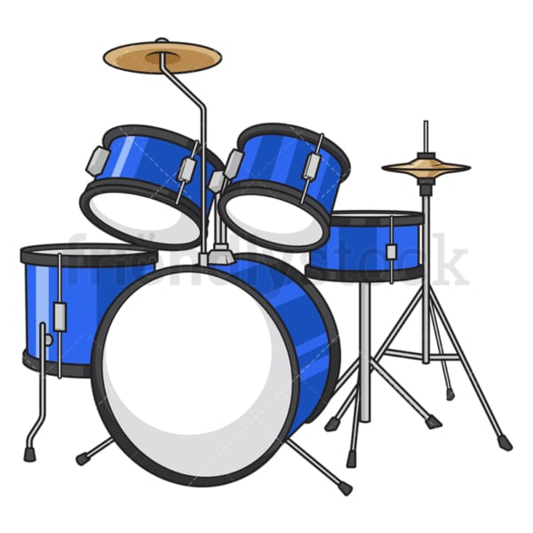 Realistic Drums Cartoon Vector Clipart - FriendlyStock