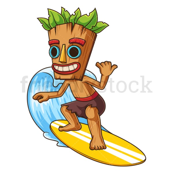 Tiki Cartoon Character Clipart Vector Bundle - FriendlyStock