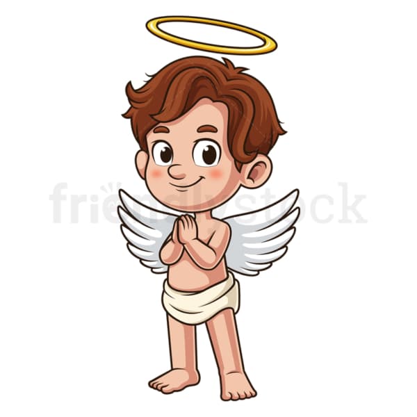 Cartoon Cherub Vector Illustration Clip Art - FriendlyStock