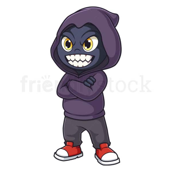 Cartoon Evil Character Vector Illustration Clip Art - FriendlyStock