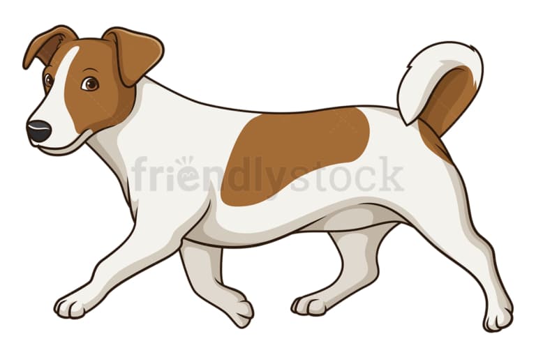 Cartoon Jack Russell Dog Vector Clipart - FriendlyStock