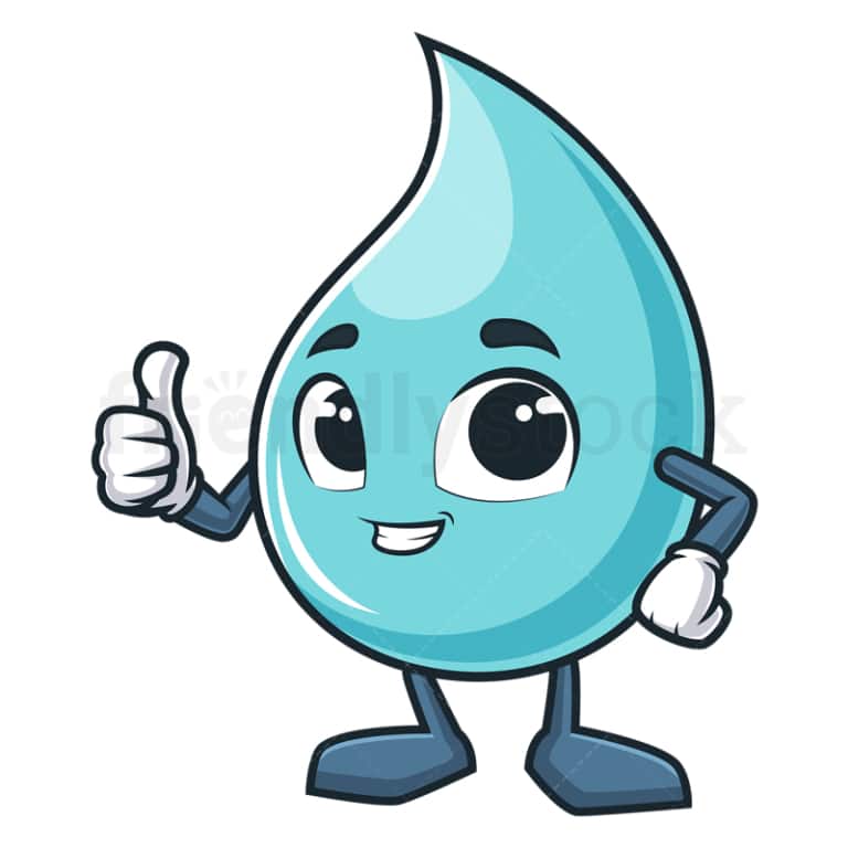 Cartoon Water Drop Vector Illustration Clip Art - FriendlyStock