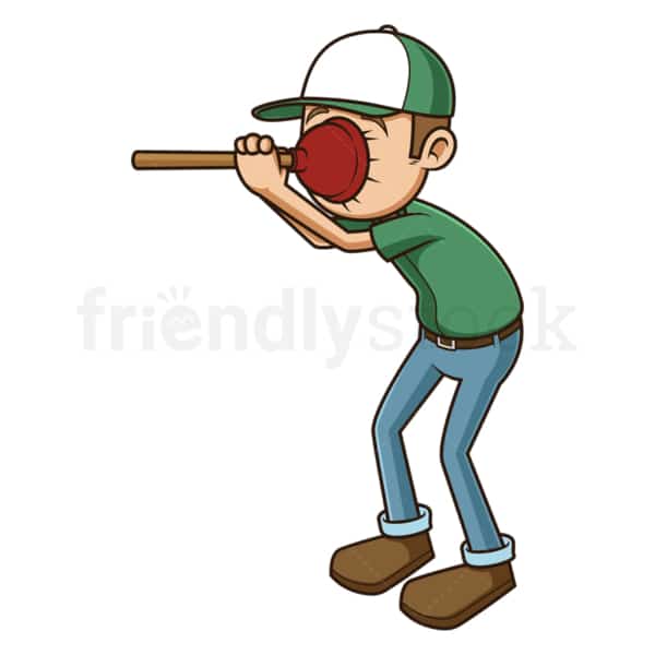 Cartoon Fat Man Pooping Vector Stock Clip Art Illustration - FriendlyStock