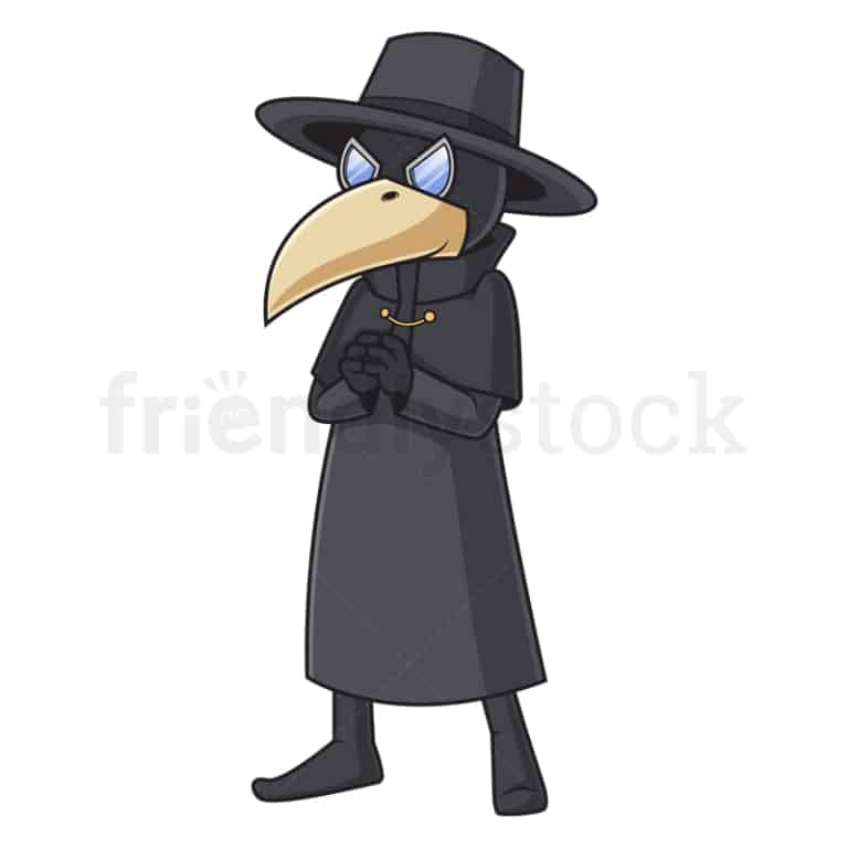 Creepy Plague Doctor Clipart Vector Image - FriendlyStock