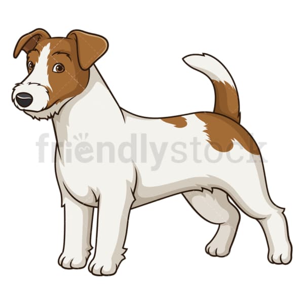 Jack Russell Terrier Dog Cartoon Clipart Vector - FriendlyStock