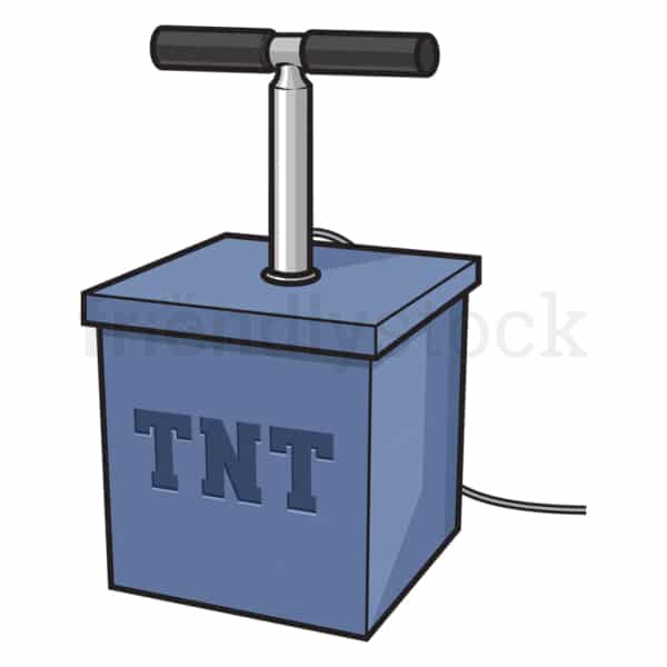 Cartoon TNT Detonator Vector Clipart Illustration - FriendlyStock
