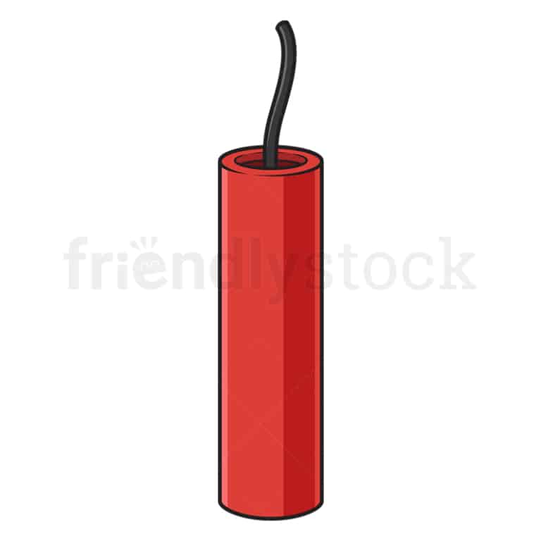 Cartoon Red Dynamite Stick Vector Graphic - FriendlyStock