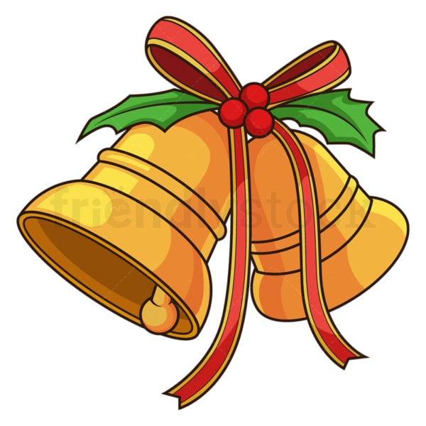 Cartoon Christmas Bells Cartoon Vector Clipart - FriendlyStock
