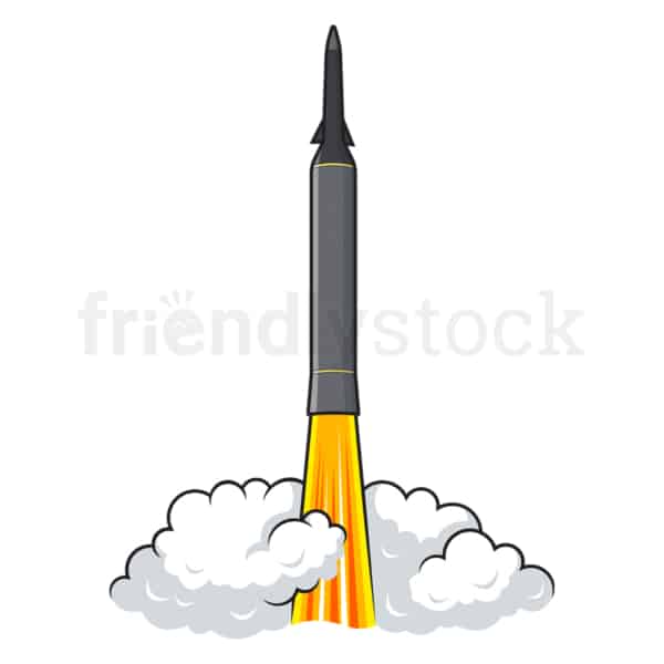 Cartoon Missile Launching Vector Clipart Royalty-Free Image - FriendlyStock