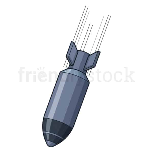 Cartoon Bomb Dropping Vector Clipart Image - FriendlyStock
