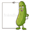 Cartoon Pickle Blank Sign Clipart Vector Image - FriendlyStock