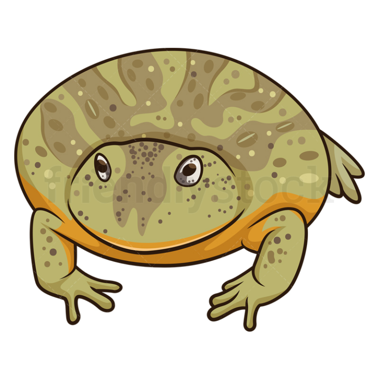 Cartoon Goliath Frog Clipart Vector Illustration - FriendlyStock