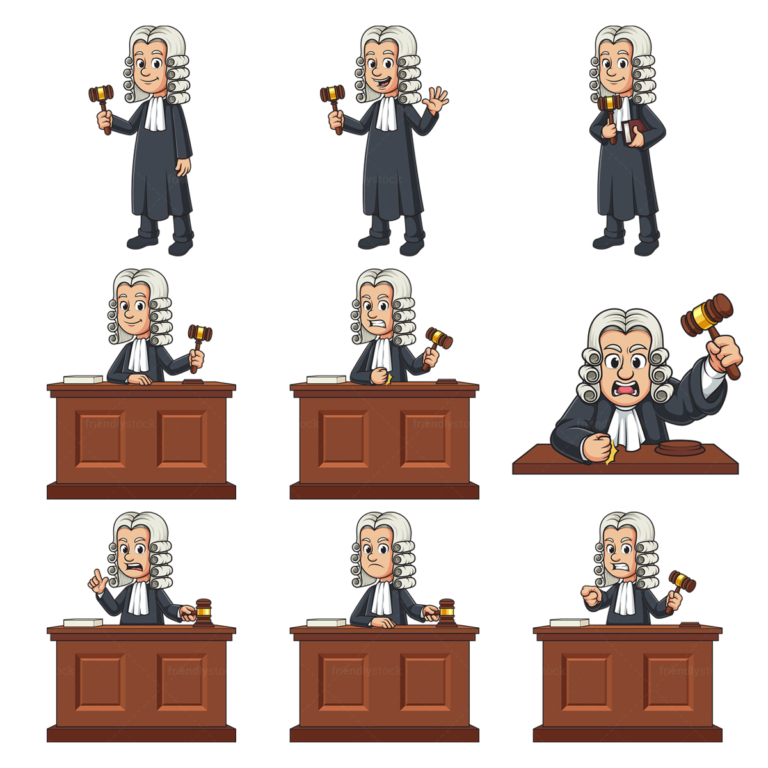 Male Judges Clip Art Vector Graphics Bundle - FriendlyStock