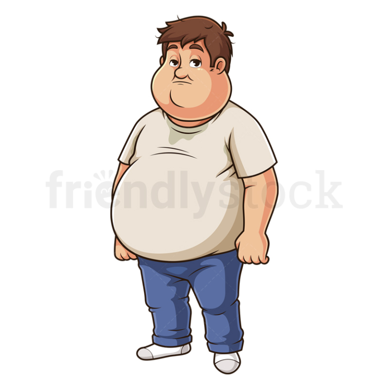 Cartoon Sloppy Man Vector Image Clip Art Graphic - FriendlyStock