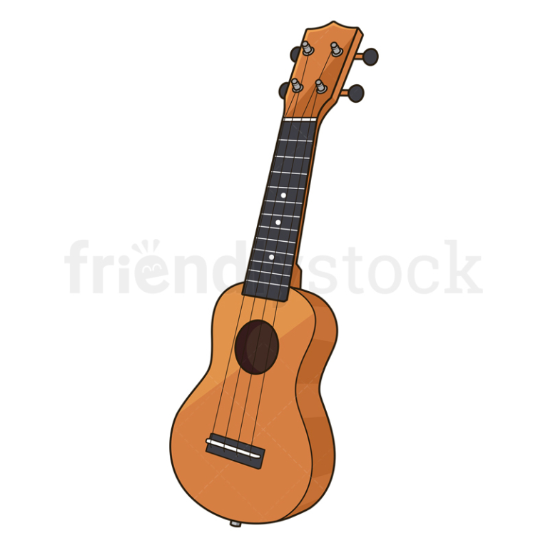 Cartoon Ukelele Realistic Vector Illustration Clip Art Image ...