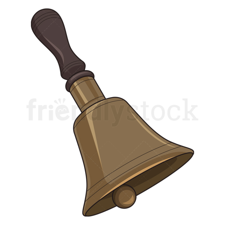Cartoon Bell Realistic Vector Illustration Clip Art Image - FriendlyStock