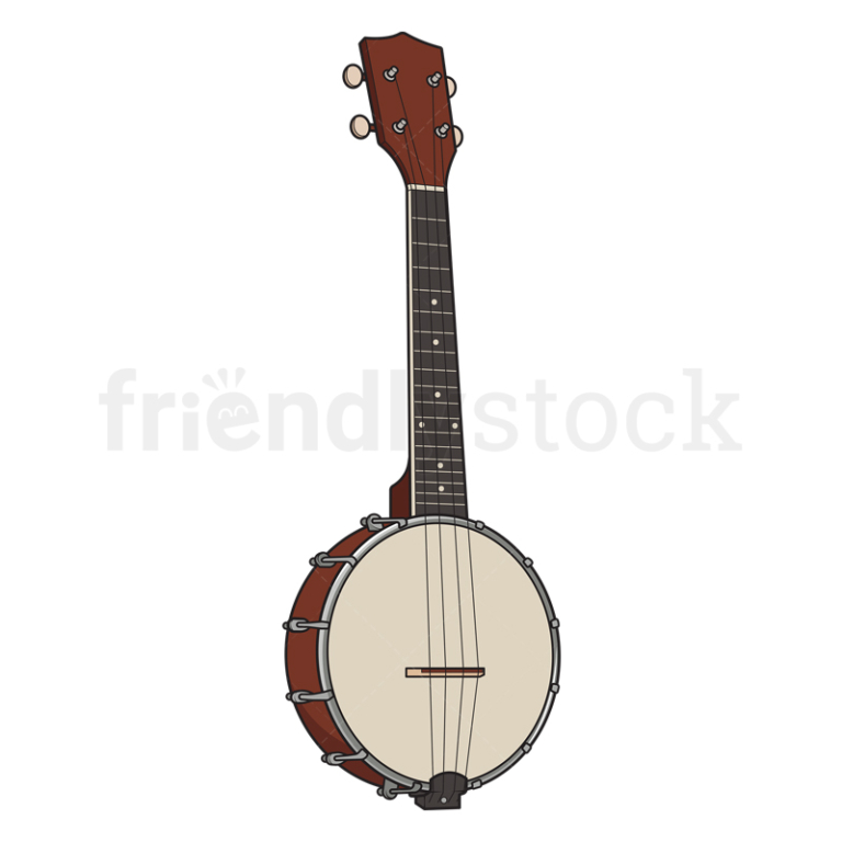 Cartoon Banjo Realistic Vector Illustration Clip Art Image - FriendlyStock