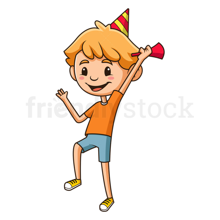 Happy Birthday Boy Cartoon Vector Graphic - FriendlyStock