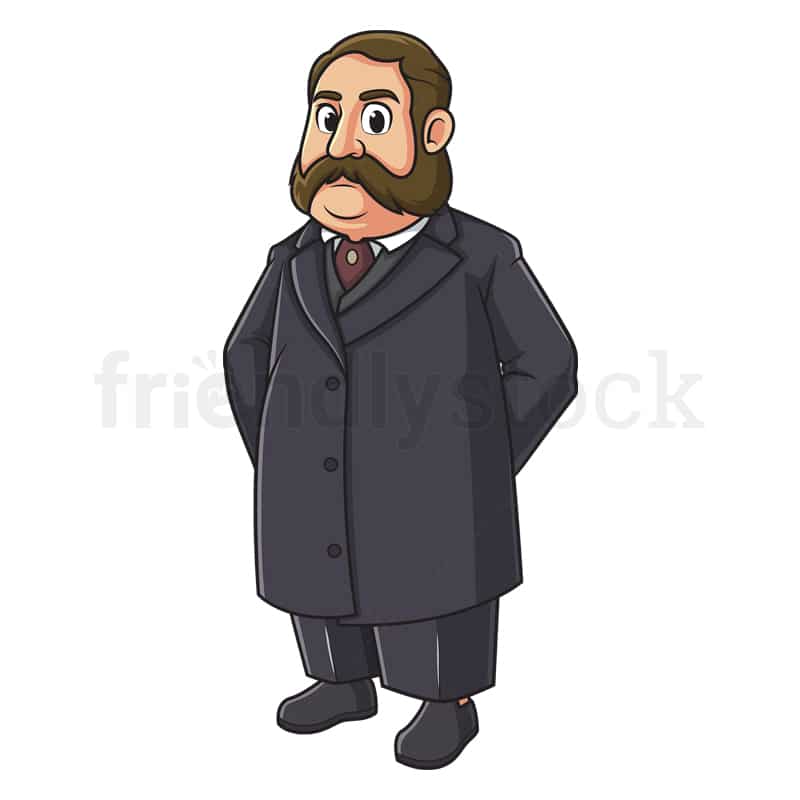 Cartoon Chester Alan Arthur Vector Illustration Clip Art Graphic ...