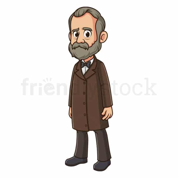 Cartoon Ulysses S Grant Vector Illustration Clip Art Graphic ...